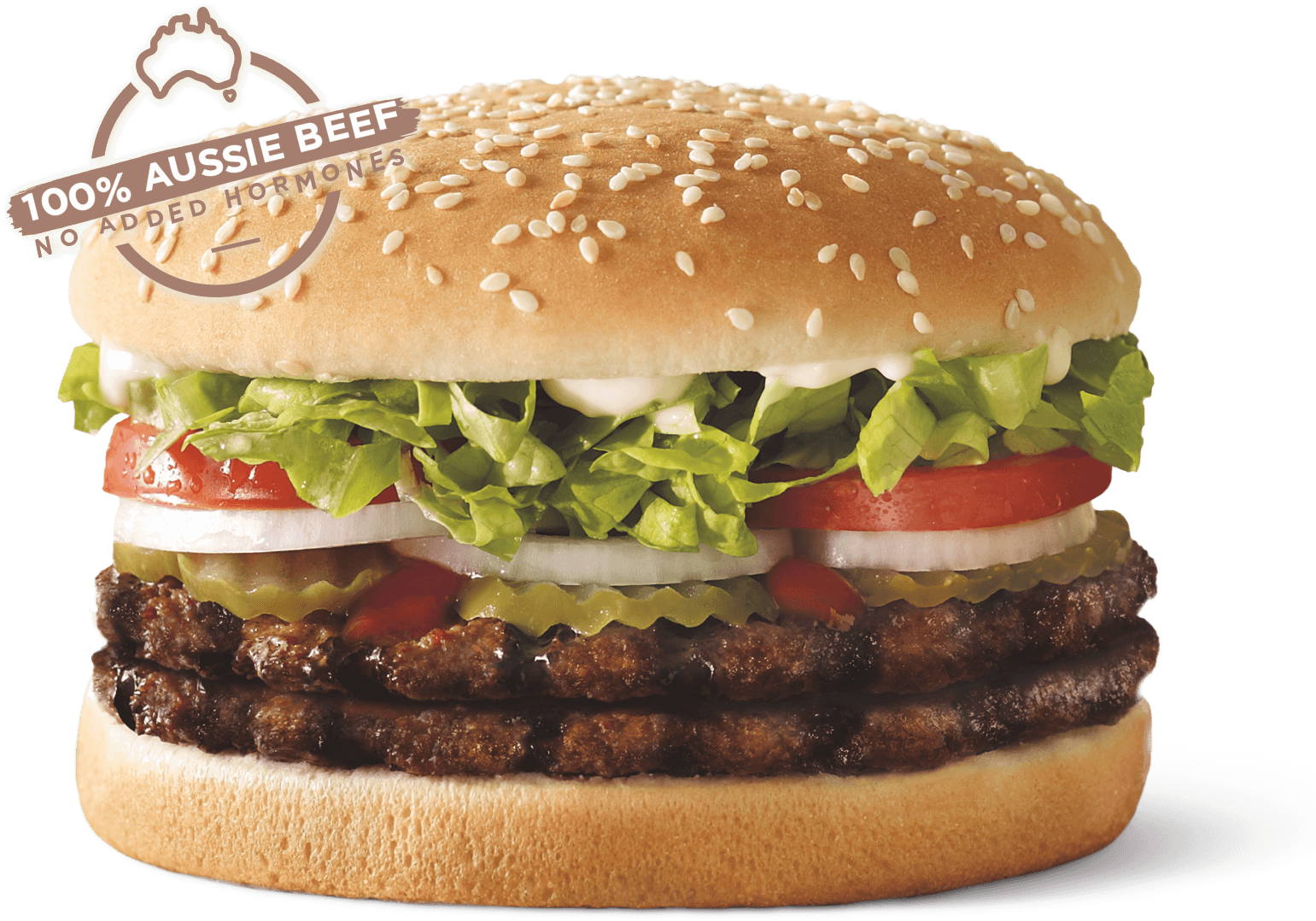 Download Double Whopper® - Hungry Jacks Double Whopper - Full Size PNG ...
