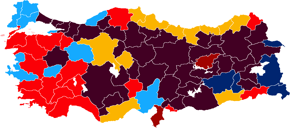 Download Turkey 1995 General Election - Turkish Elections Map 2018 ...