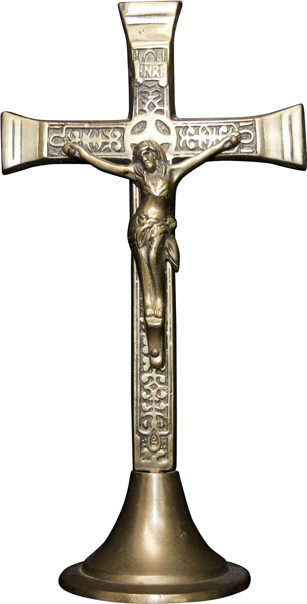 Download Of Nazareth Gold Brass - Cross - Full Size PNG Image - PNGkit