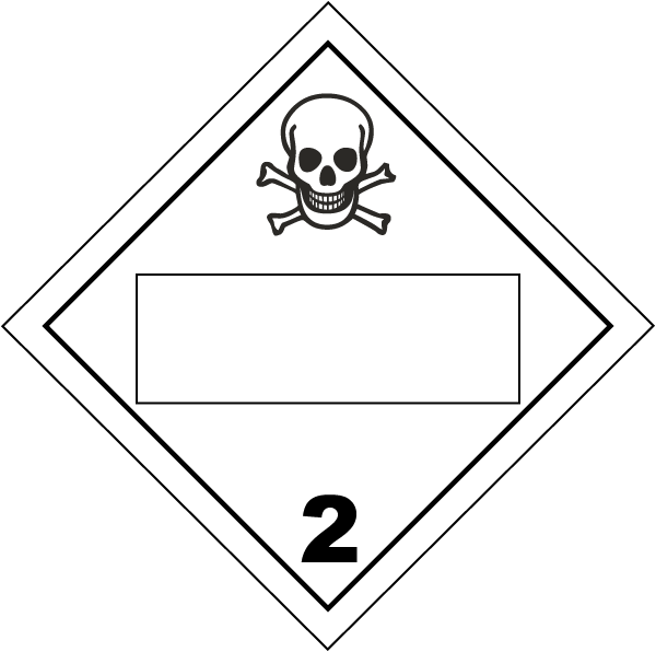 Download Blank Toxic Gas Class 2 Placard - Imdg Code Class 2 - Full ...