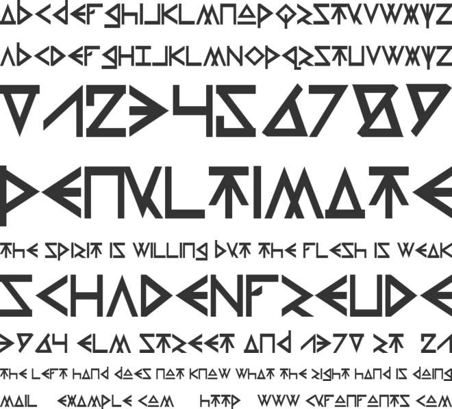 Download Thors Hammer Font Preview - Triangle - Full Size PNG Image ...