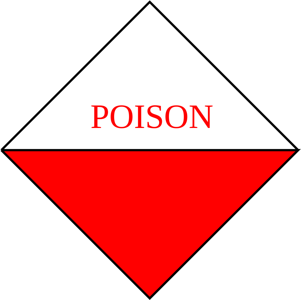 Download Red Toxicity Label Indicating "highly Toxic" Substance - Toxic ...