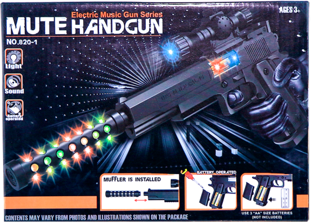 Download Minime Mute Hand Gun Electric Music Gun Series - Machine Gun ...