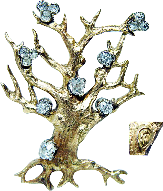 Download Rare Antique Old Mine Cut Omc Diamond Tree Of Life - Tree - Full Size PNG Image - PNGkit