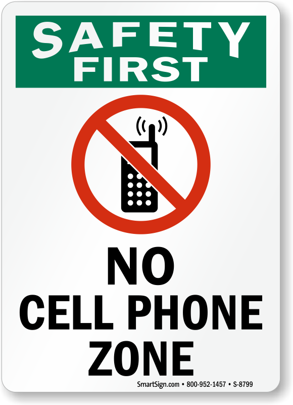 Download Zoom - Buy - Cell Phone Safety Signage - Full Size PNG Image ...