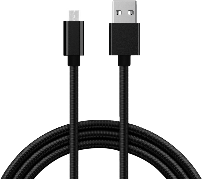 Download 7935 Fuse 3' Metal Micro Usb Cable - Full Size PNG Image - PNGkit
