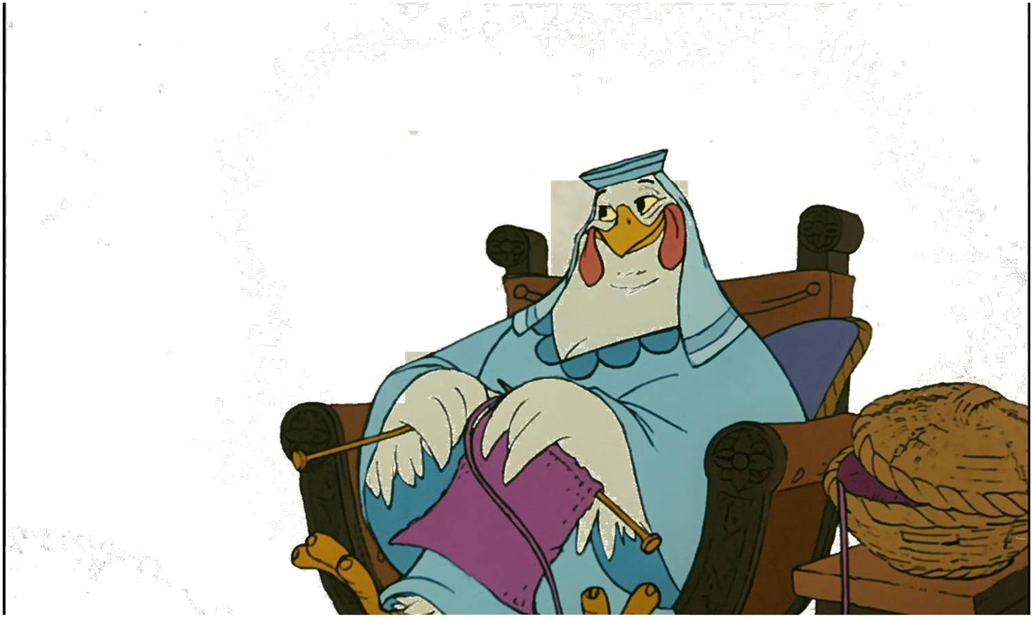 Download Lady Kluck Knitting - Robin Hood Disney Lady Cocca - Full Size PNG Image - PNGkit