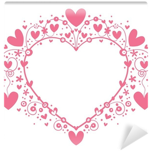 Download Pink Heart Frame - Full Size PNG Image - PNGkit