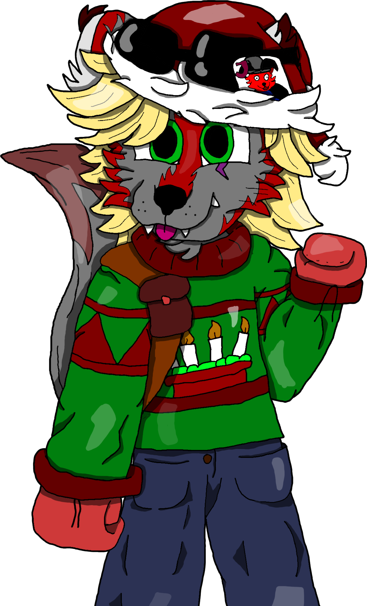 Download Safedid A Winter Verison Of My Sona - Cartoon - Full Size PNG ...