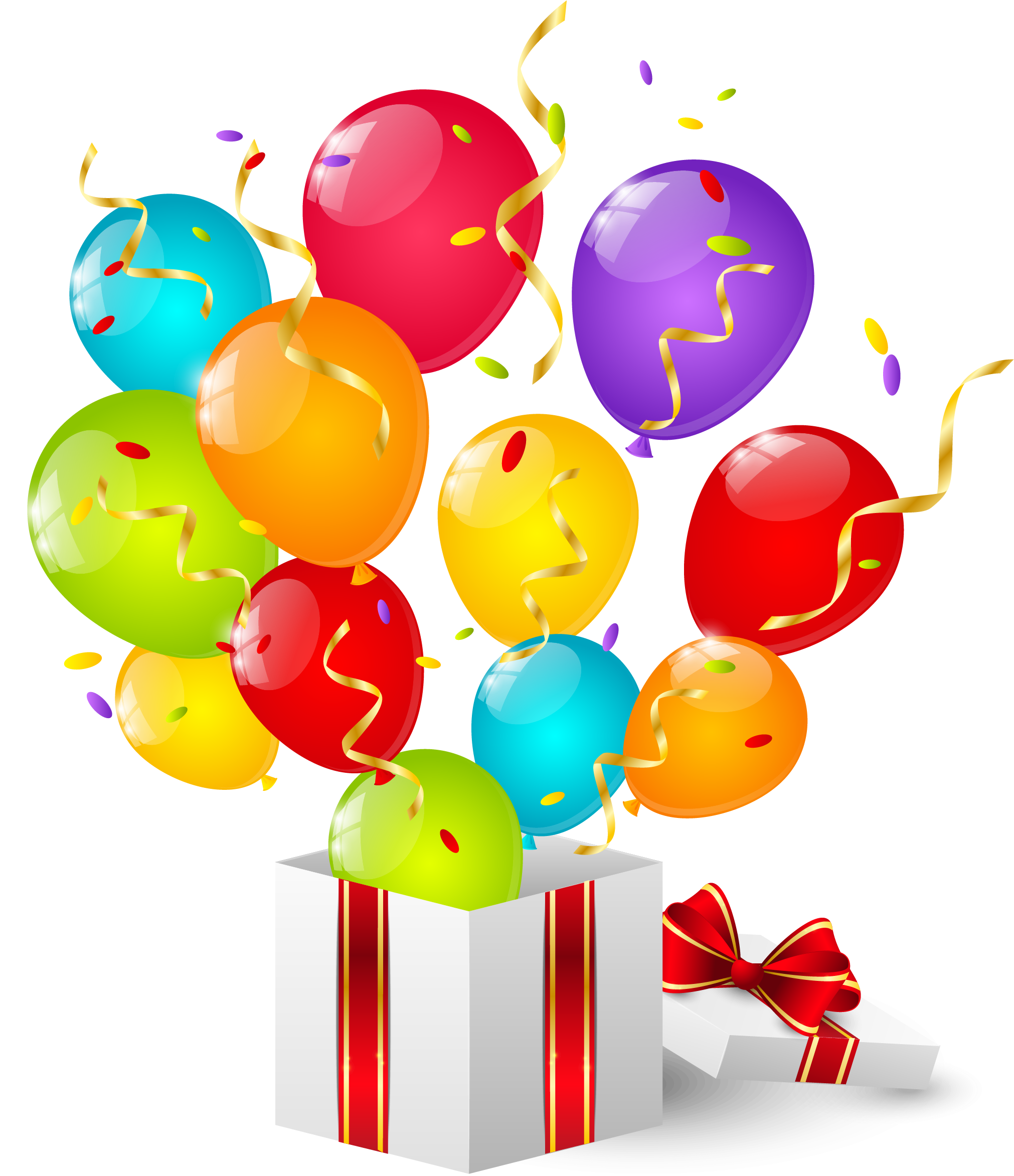 Download Gift Boxes And Balloons - Full Size PNG Image - PNGkit