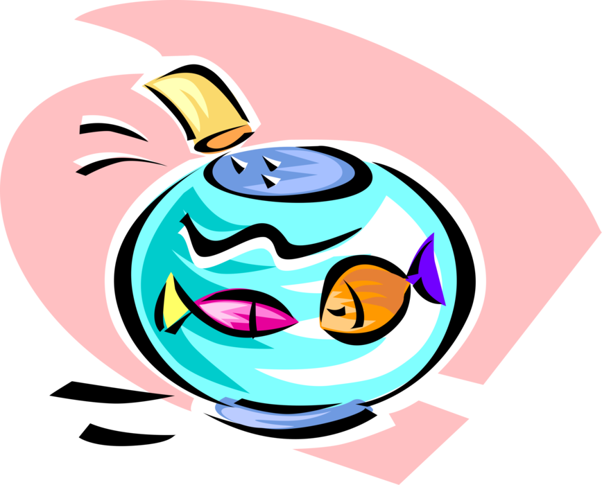 Download Vector Illustration Of Feeding Tropical Fish Food In ...