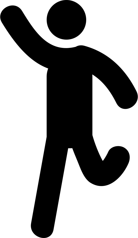 Download Running Man With Raised Arm Comments - Full Size PNG Image ...