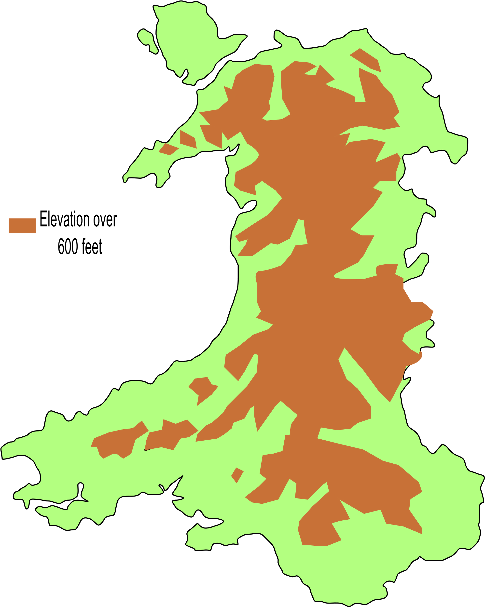 Download Open - Wales Elevation Map - Full Size PNG Image - PNGkit