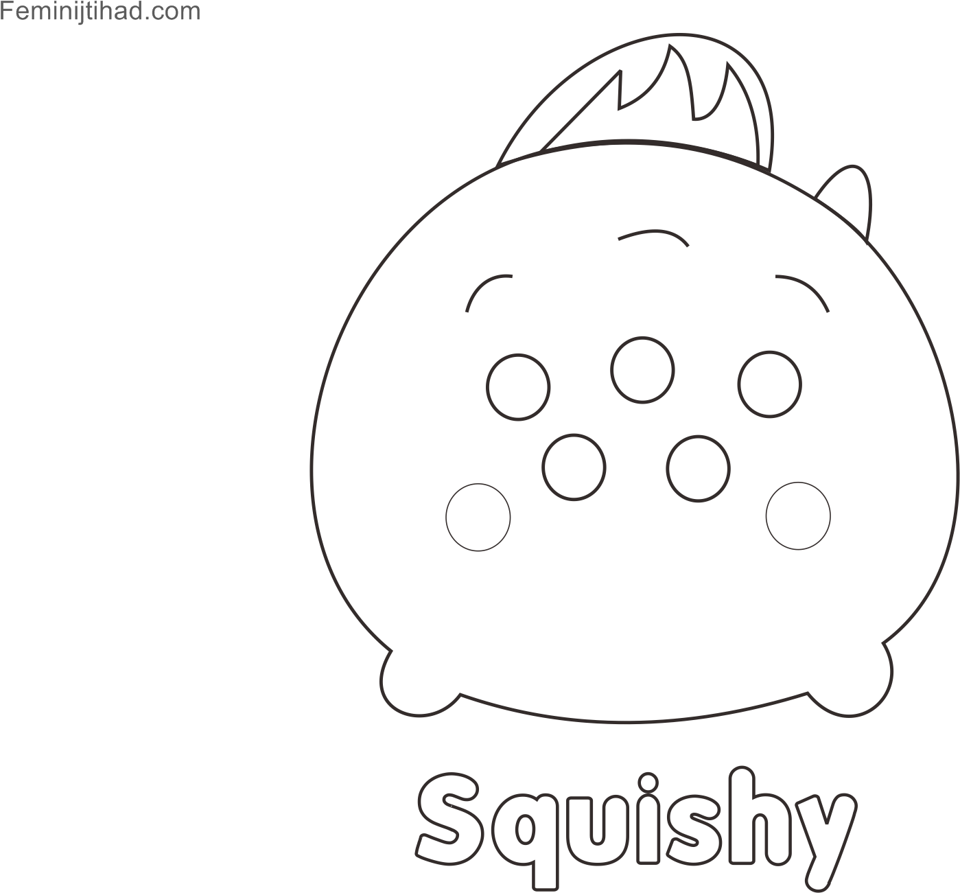 Download Coloring Pages For Kids Squishies With 59 Tsum Tsum - Line Art ...