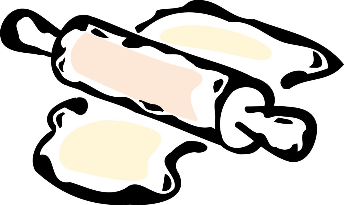 Download Vector Illustration Of Kitchen Baking Rolling Pin Shapes ...