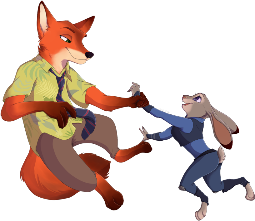 Download Judy Hopps And Nick Wilde - Cartoon - Full Size PNG Image - PNGkit