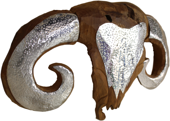 Download Goat Head - Natural/aluminium - Teak/iron - Chocolate - Full ...