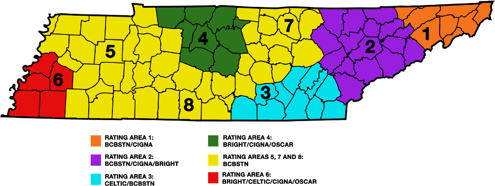 Download 2019 Tennessee Health Insurance Carrier Coverage Map ...