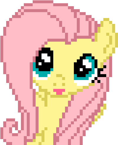 Download Fluttershy - My Little Pony Pixel Art Fluttershy - Full Size ...