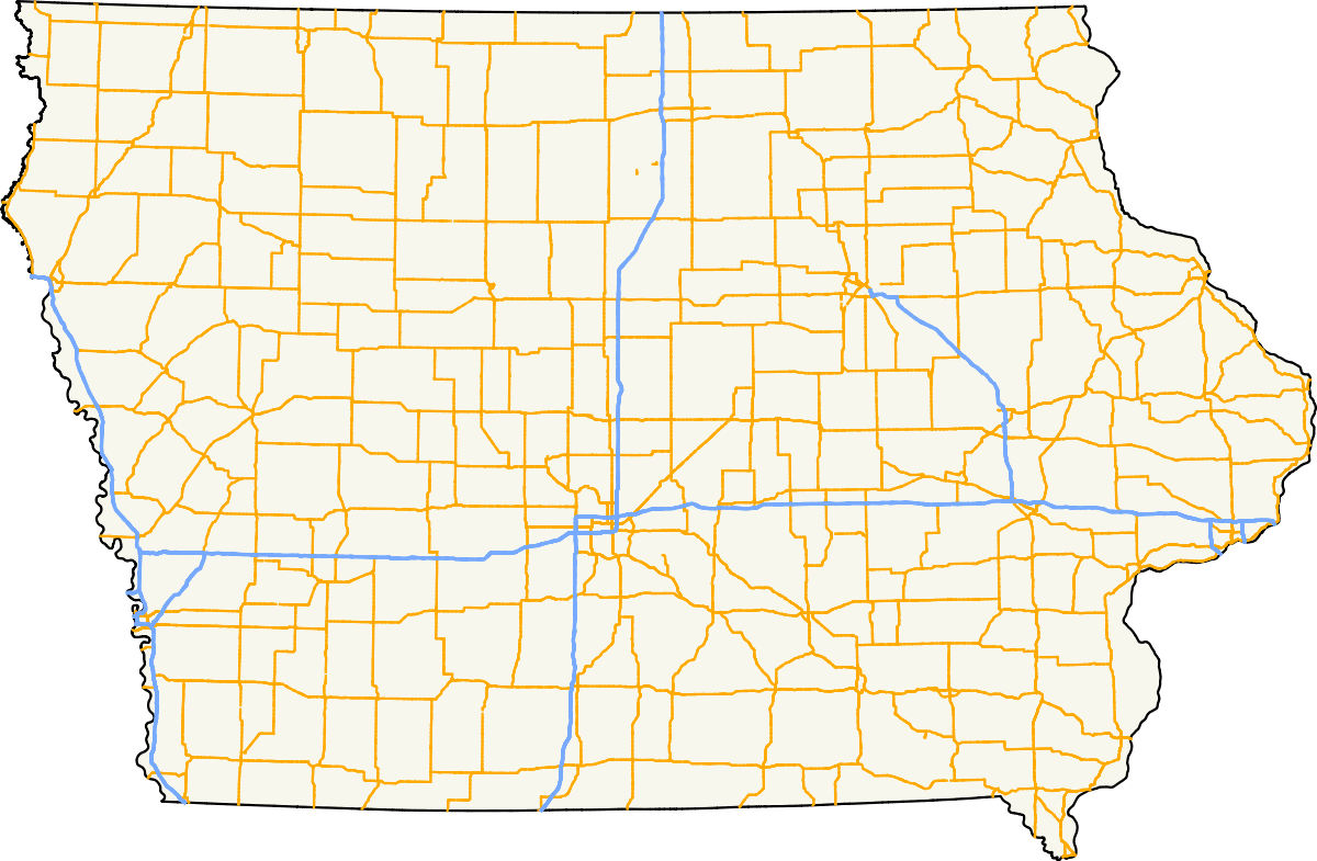 Download Major Roads In Iowa - Full Size PNG Image - PNGkit