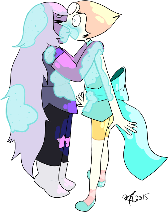 Download I Wuv You - Pearl And Amethyst Fanart - Full Size PNG Image ...
