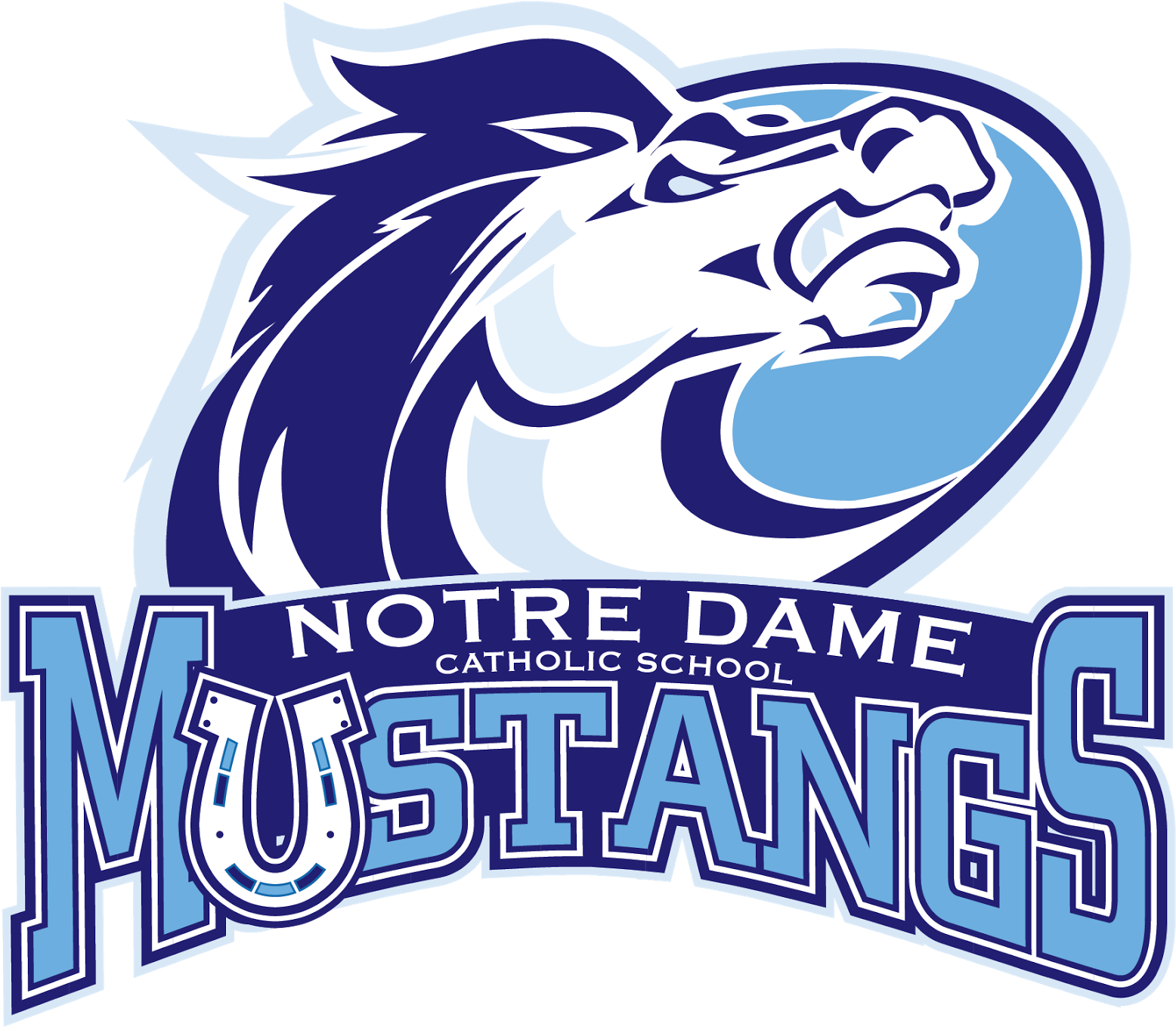 Download Logo Mustang Png - Notre Dame Catholic School Mustangs - Full ...
