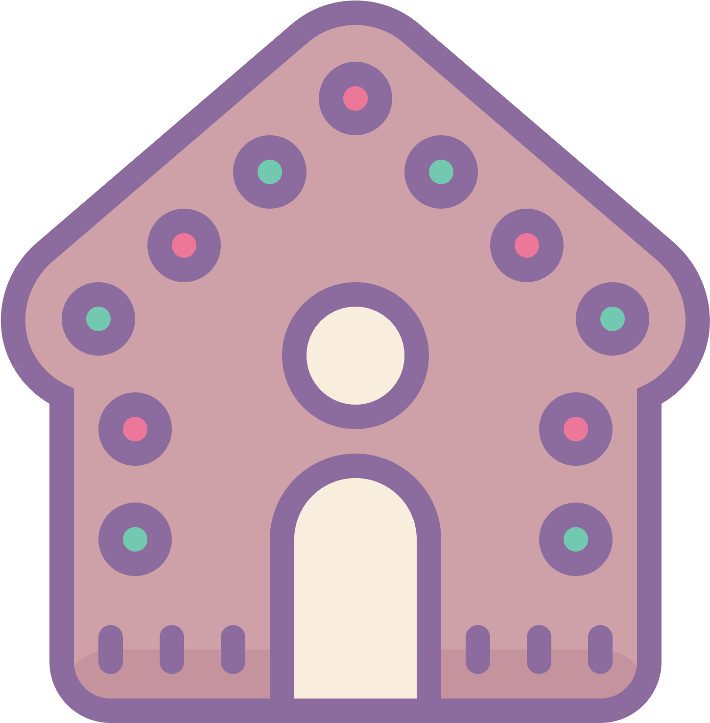 Download Gingerbread House Icon - Circle - Full Size PNG Image - PNGkit