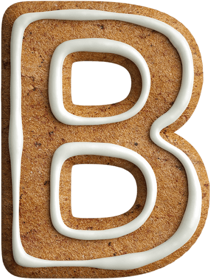 Download Christmas Gingerbread Font Letter B - Full Size PNG Image - PNGkit