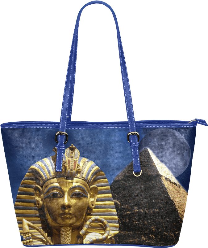 Download King Tut And Pyramid Leather Tote Bag Small Model ...