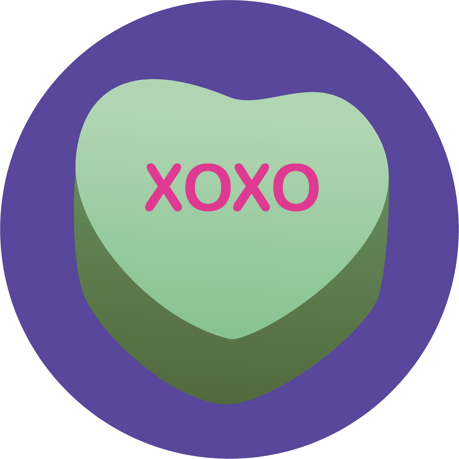 Download Xoxo Heart Candy - Circle - Full Size PNG Image - PNGkit