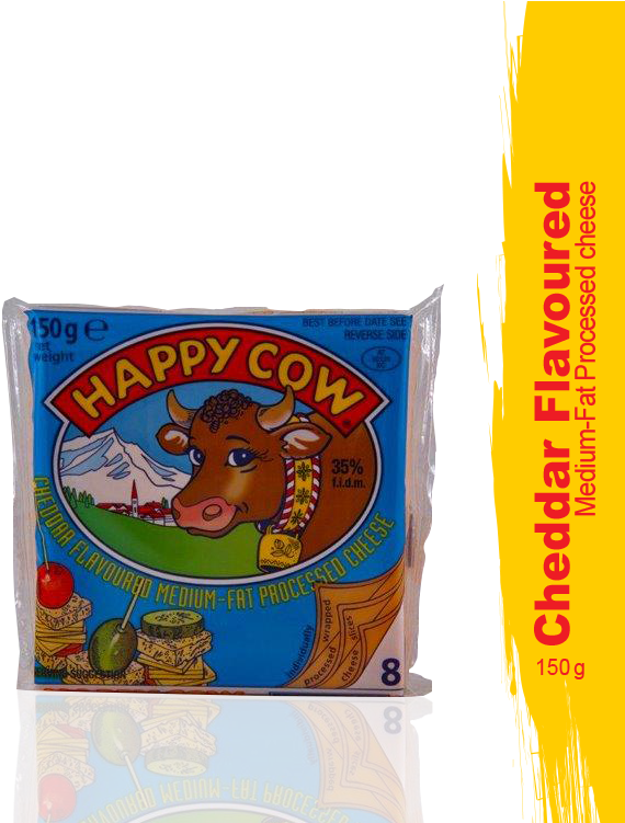 Download Happy Cow Cheese Yellow Cheddar Slice 150gms - Happy Cow ...