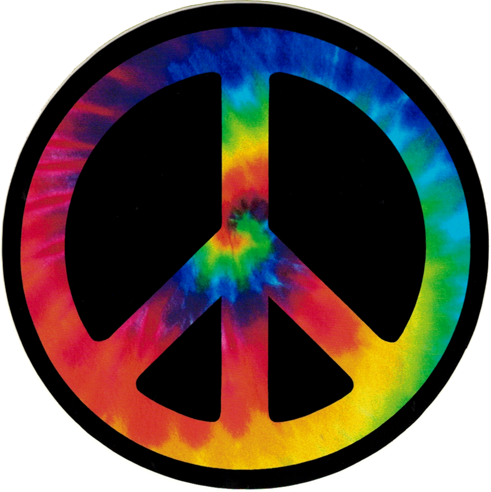 Download Peace Sign - Peace Sign Tie Dye Small Bumper Sticker Decal 3 5 ...