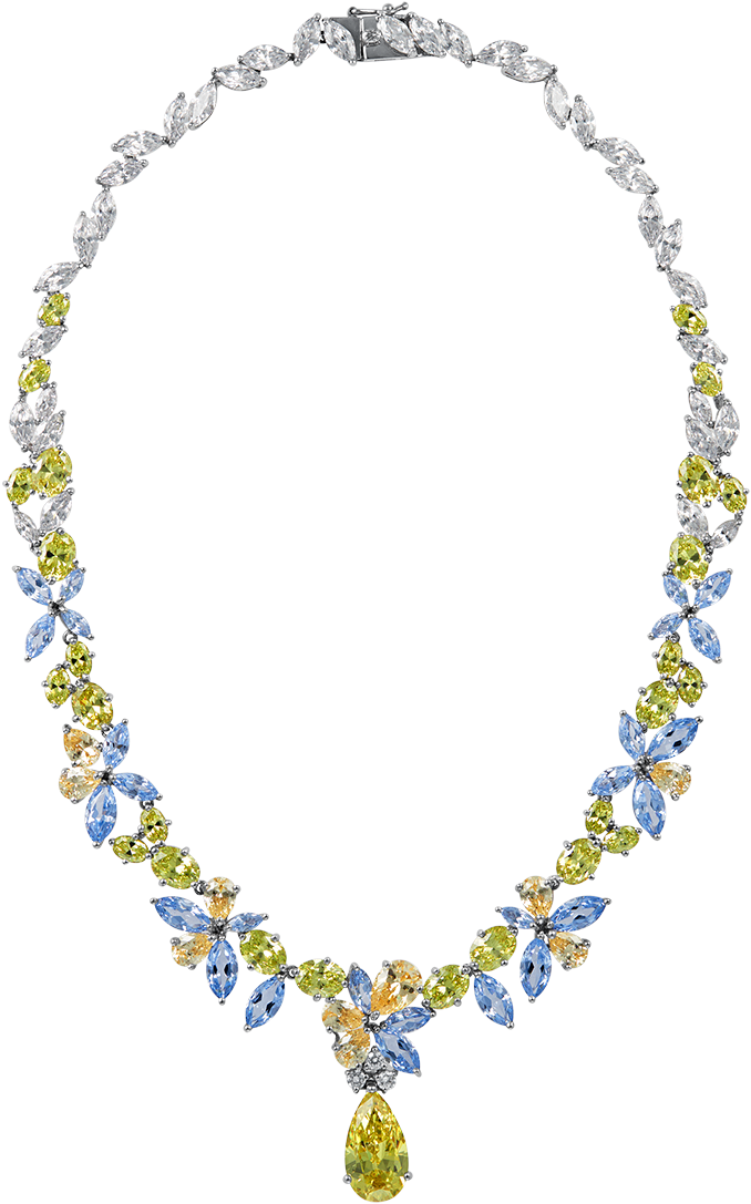 Download Georgette Floral Lime Pendant Necklace - Necklace - Full Size ...