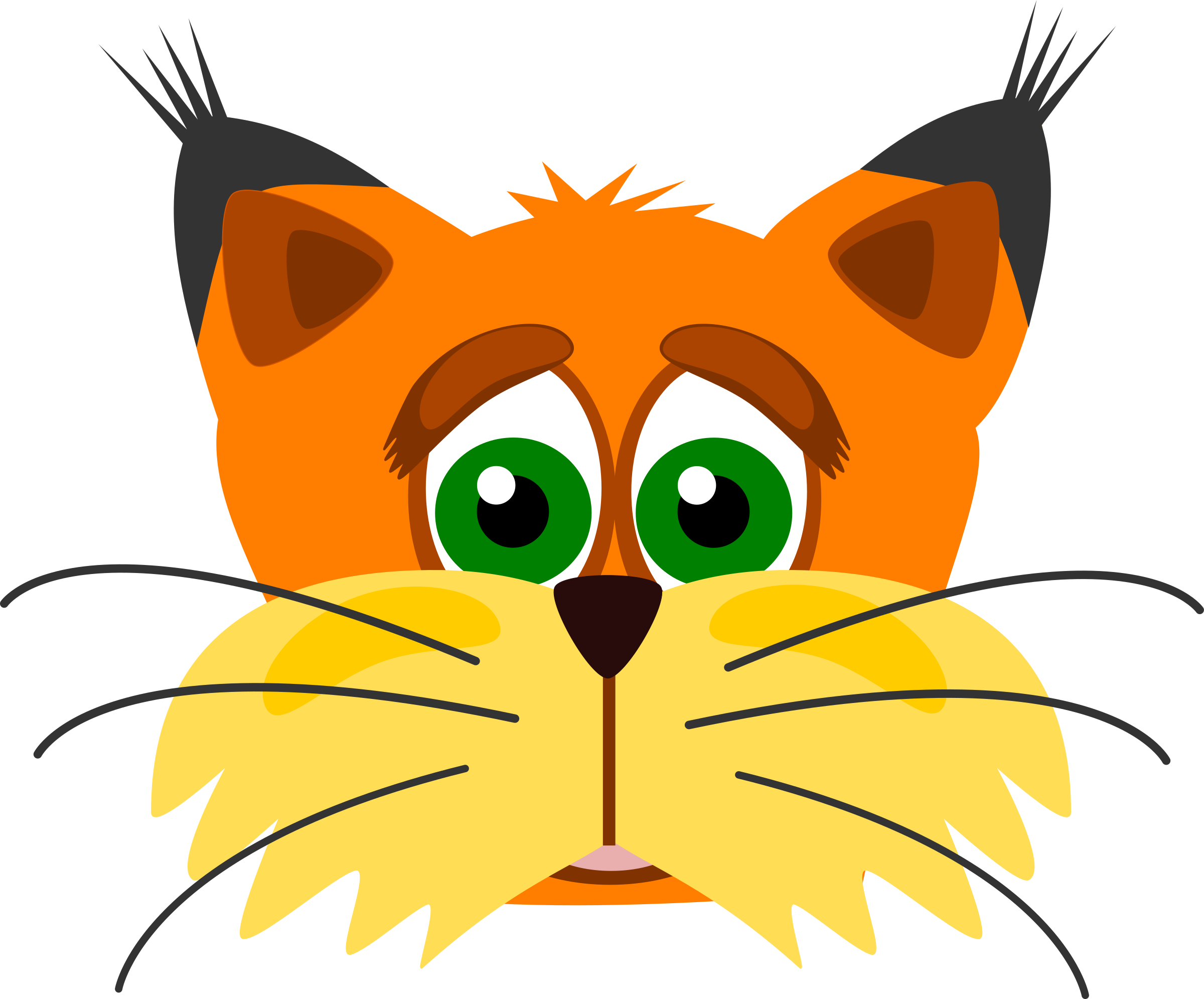 Download Lynx Clipart Lynx Head - Lynx Cartoon Face - Full Size PNG ...