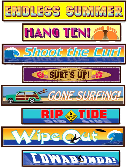 Download Cutout Surfer Street Signs - Beistle 54522 Surfer Street Sign ...