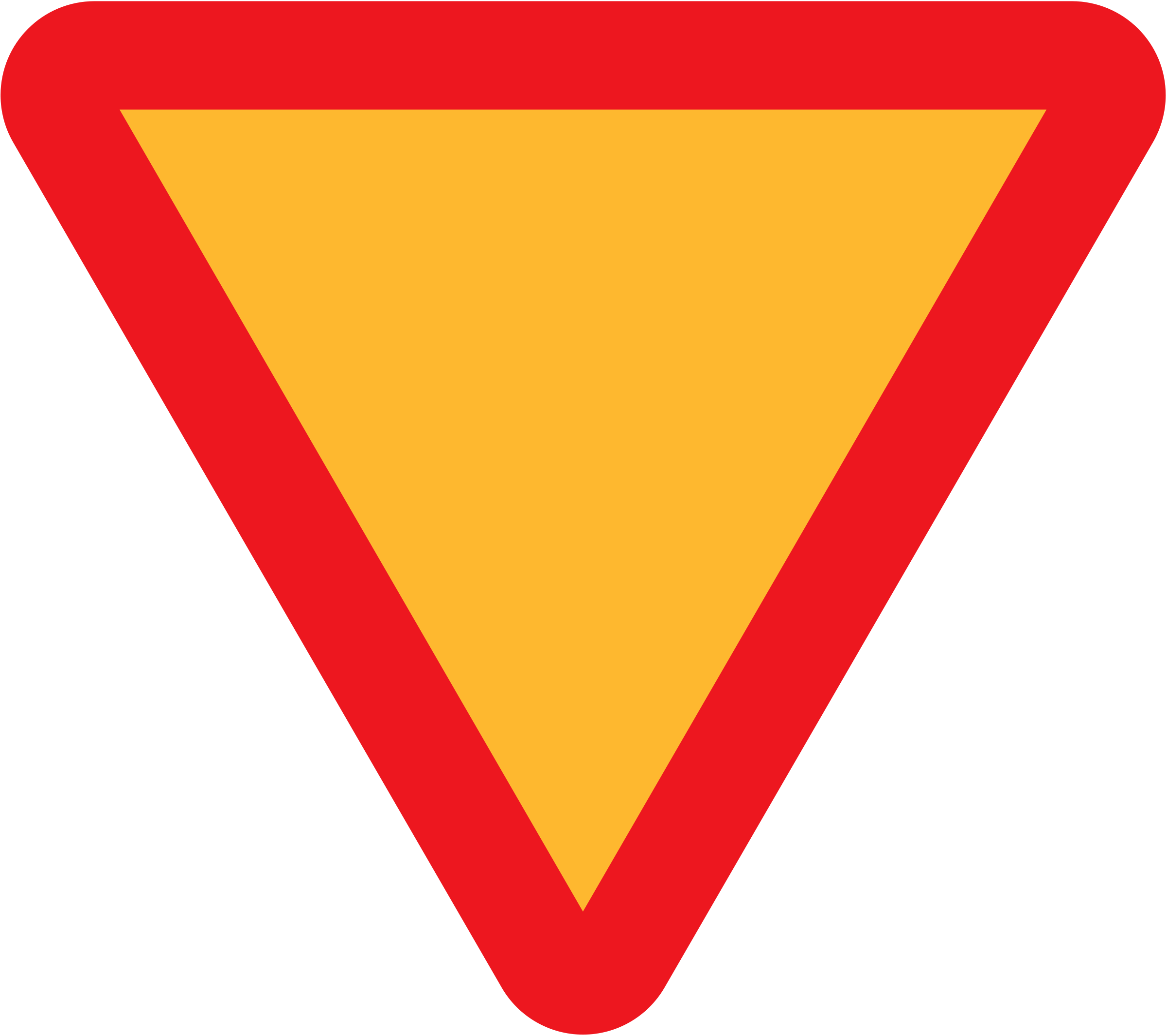 Download Pointing Small Red Triangle Emoji - Yield Sign - Full Size PNG ...