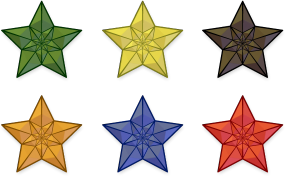 Download Colored-stars - Printable Colored Stars - Full Size PNG Image ...