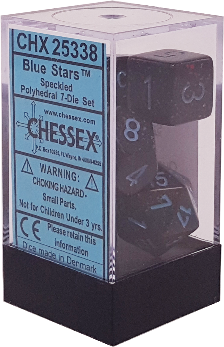 Download Speckled Blue Stars Polyhedral - D7-die Set Dice Opaque ...
