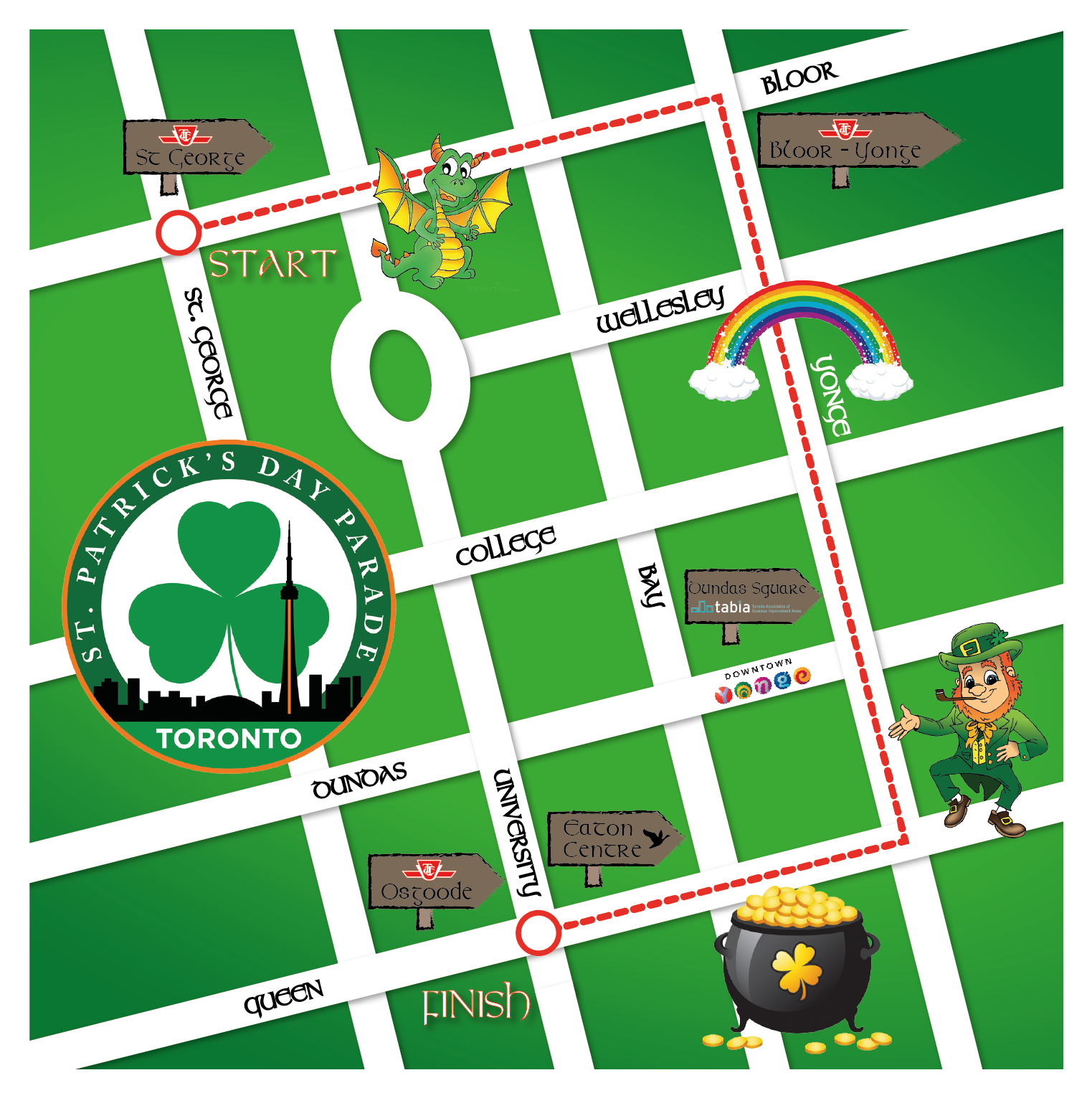 Download St Patrick's Parade Route - Toronto - Full Size PNG Image - PNGkit