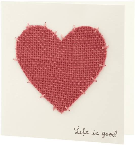 Download Burlap Heart Card - Life Is Good Burlap Heart Card - Full Size ...