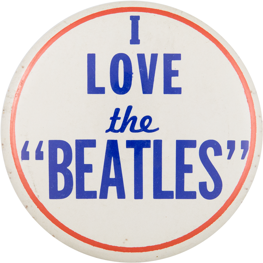 Download I Love The Beatles I Heart Buttons Button Museum - Full Size ...