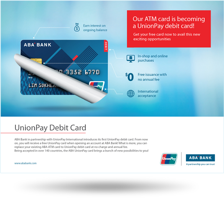 Download Aba Debit Card - Debit Card Advertisement - Full Size PNG ...
