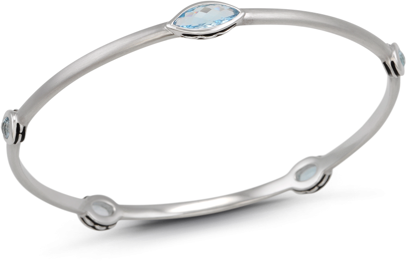 Download Cocktail Stax Blue Lagoon Bangle - Silver - Full Size PNG Image - PNGkit