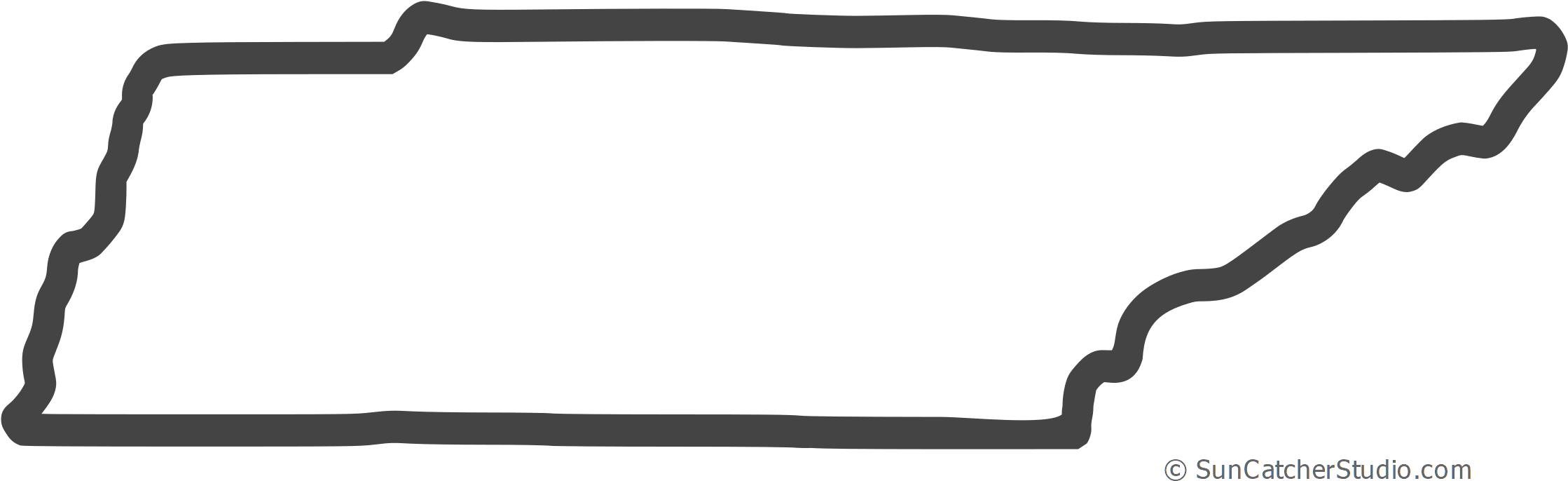 Download Free Tennessee Outline With Home On Border, Cricut - Full Size ...