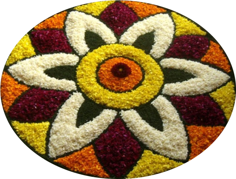 Download Transparent Easy Onam Pookalam Design - PNGkit