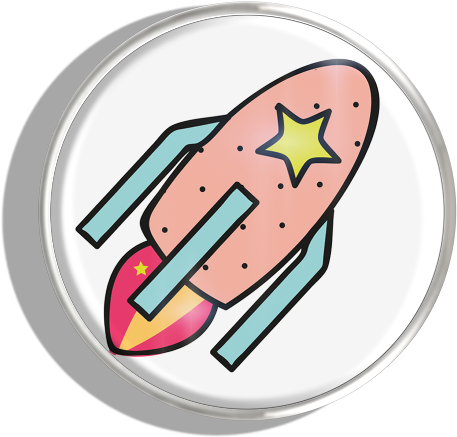 Download Rocketship - Silver - Macaroon - Full Size PNG Image - PNGkit