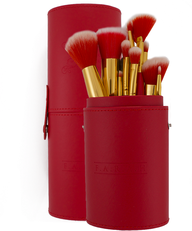 Download Red Makeup Brushes - Full Size PNG Image - PNGkit
