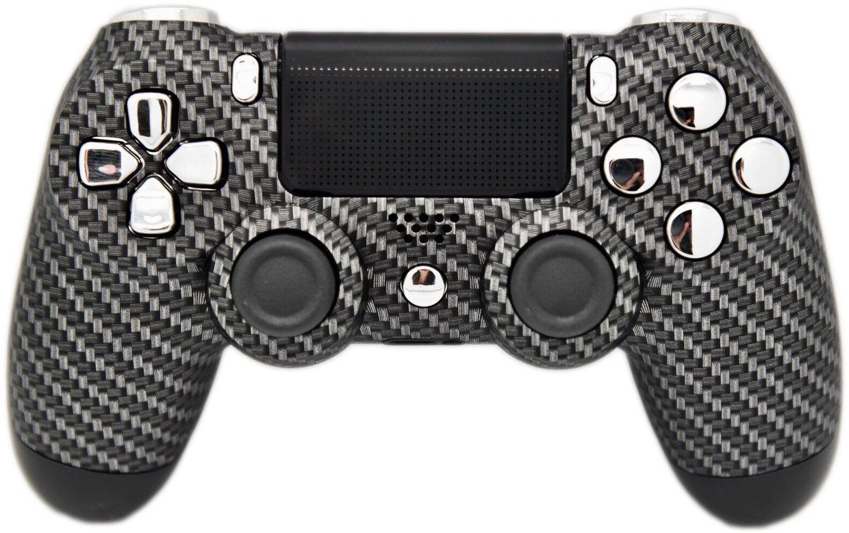 Download Carbon Fiber & Silver Chrome Ps4 Controller - Ps4 Controller ...
