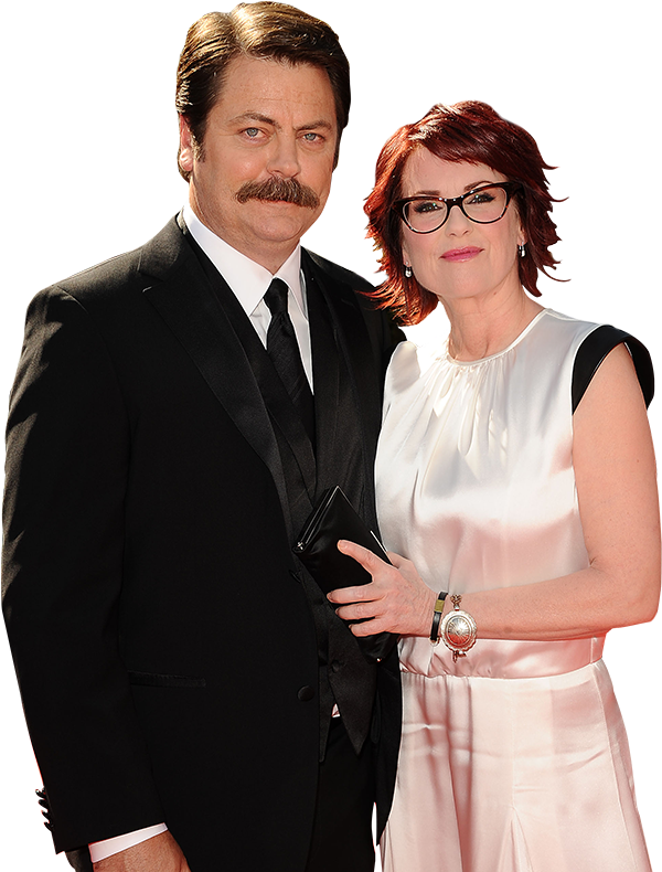 Download Nick Offerman And Megan Mullally - Full Size PNG Image - PNGkit