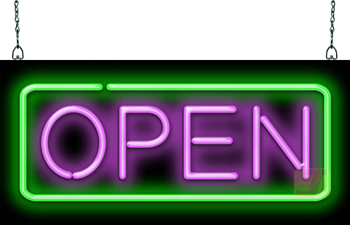 Download Open Neon Sign - Neon Sign - Full Size PNG Image - PNGkit